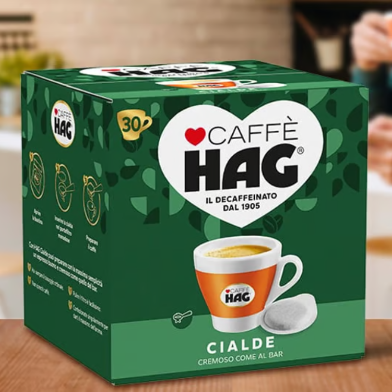 Decaffeinato - Cialde ESE 44 mm - Caffè HAG Cialde 30 Cialde